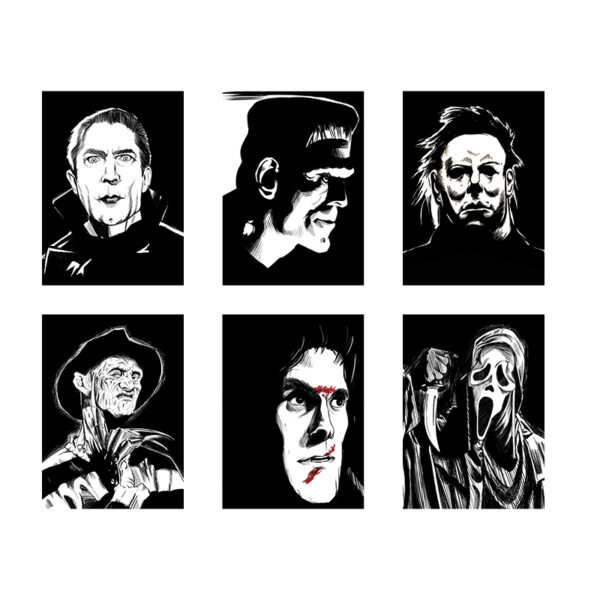 Icons of Horror – Attiba Royster Illustration and Design